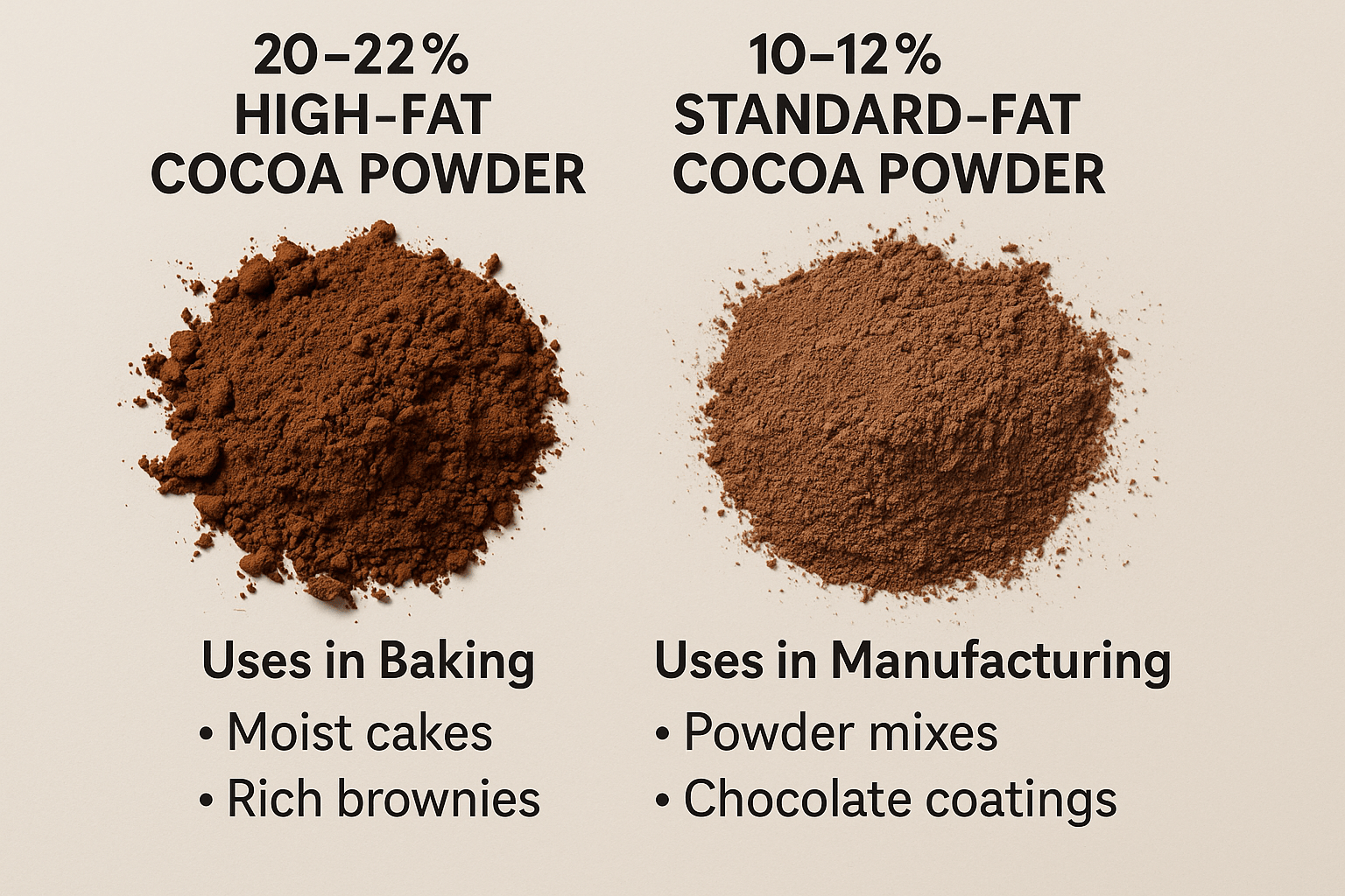 High-Fat vs Standard-Fat Cocoa Powder: Key Differences, Industry ...
