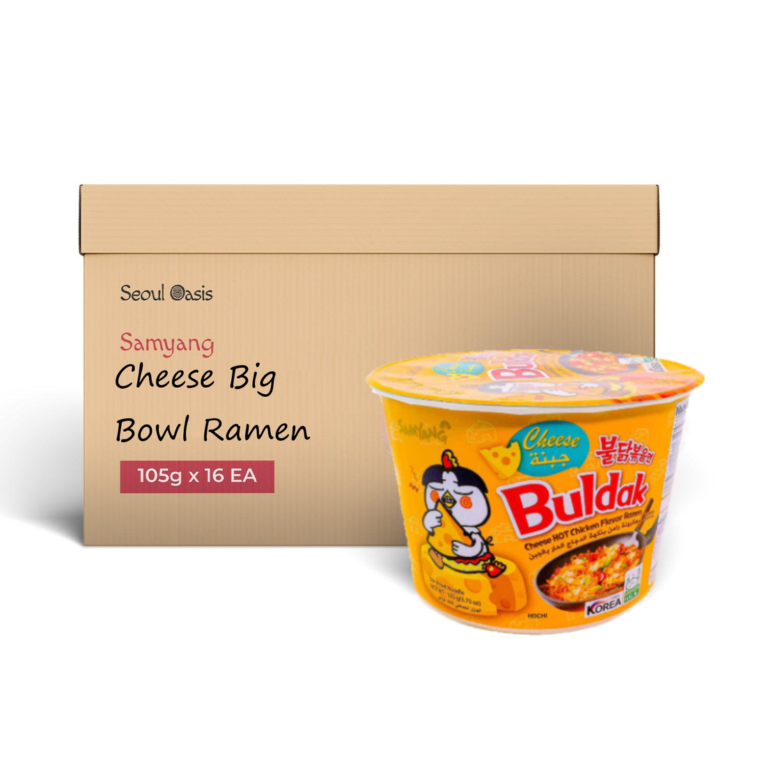 Samyang Buldak Cheese Ramen Wholesale - 105g Cups Carton UAE