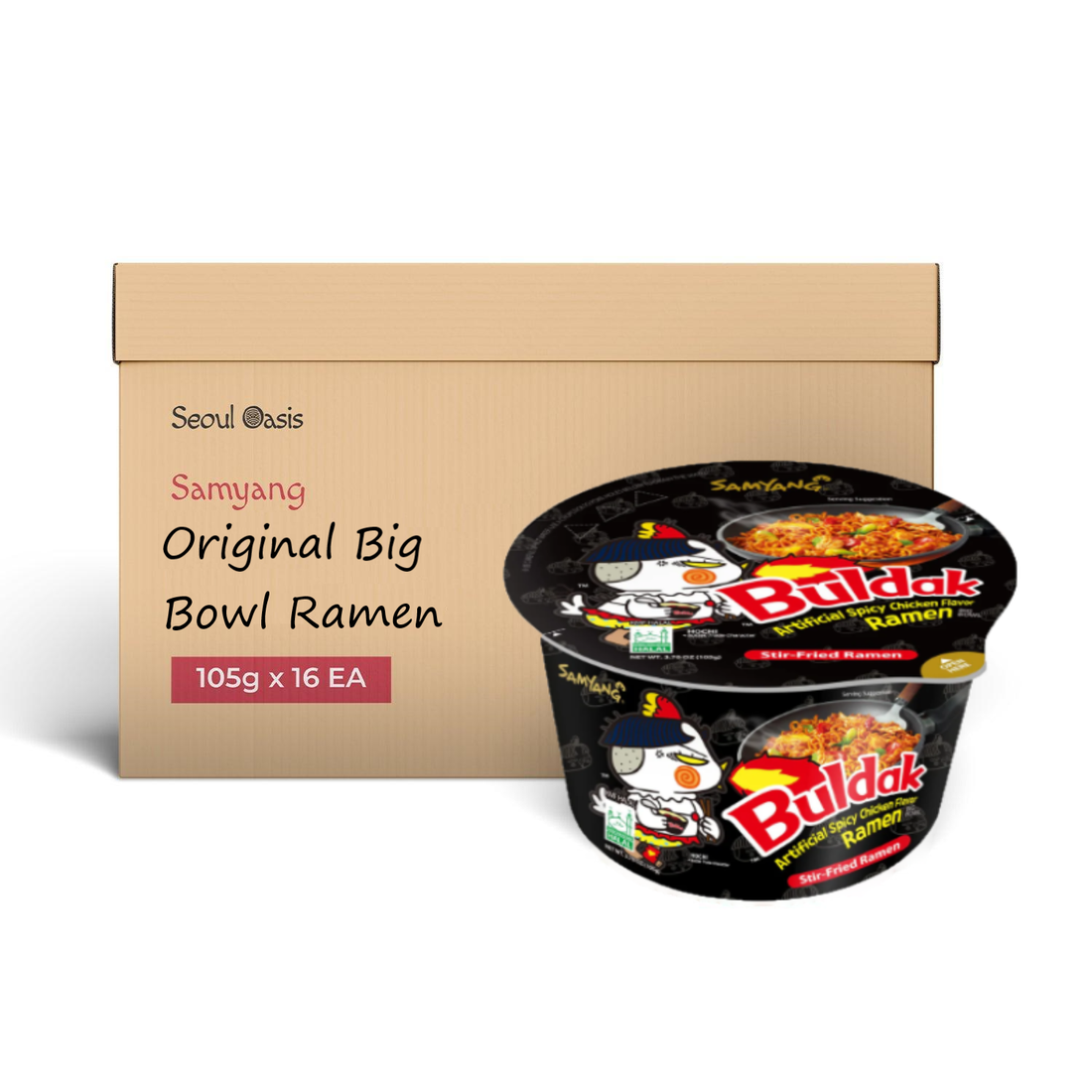 Samyang Original Hot Chicken Ramen 105g Cup Carton - Wholesale UAE ...