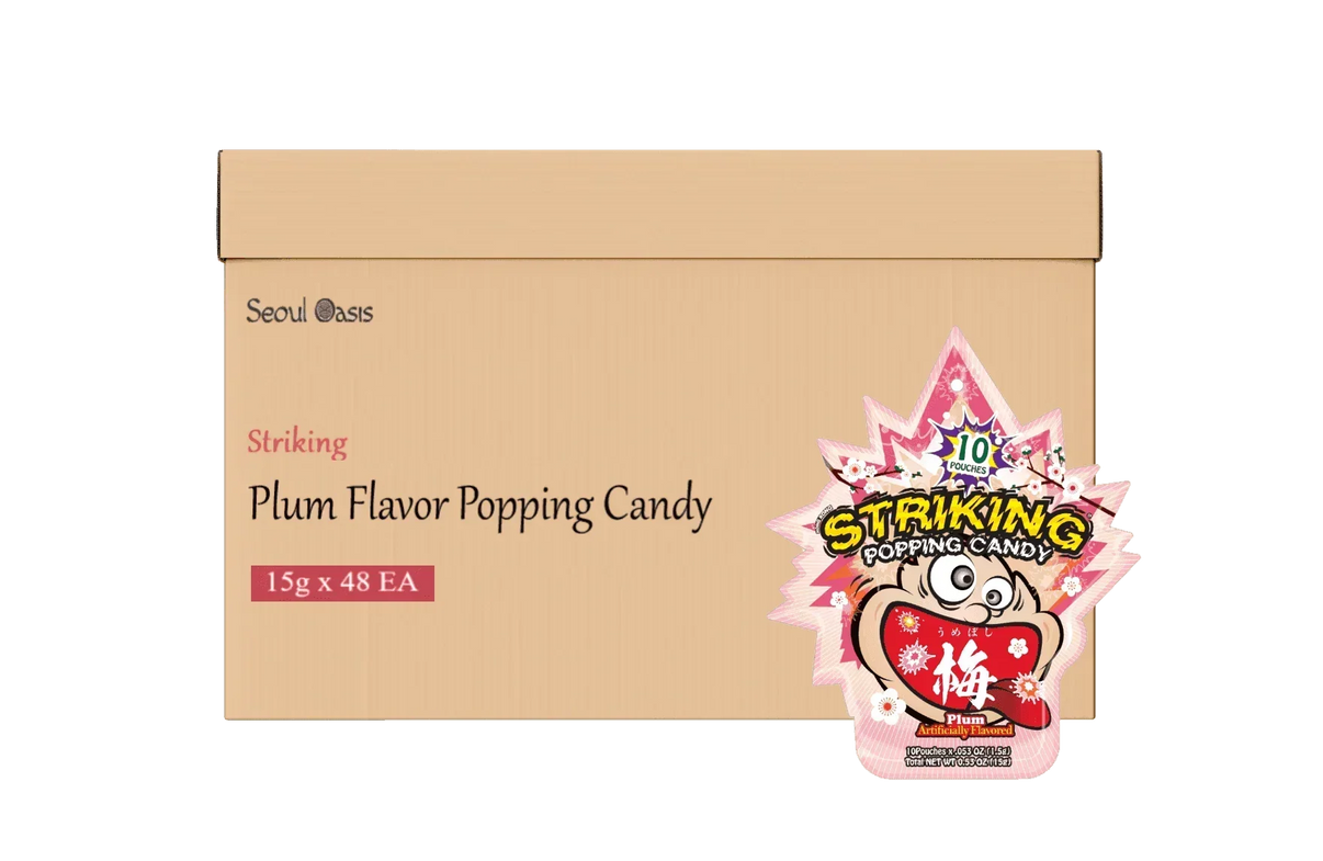 Striking Plum Flavored Popping Candy 15g - Carton of 48 packs | Seoul ...